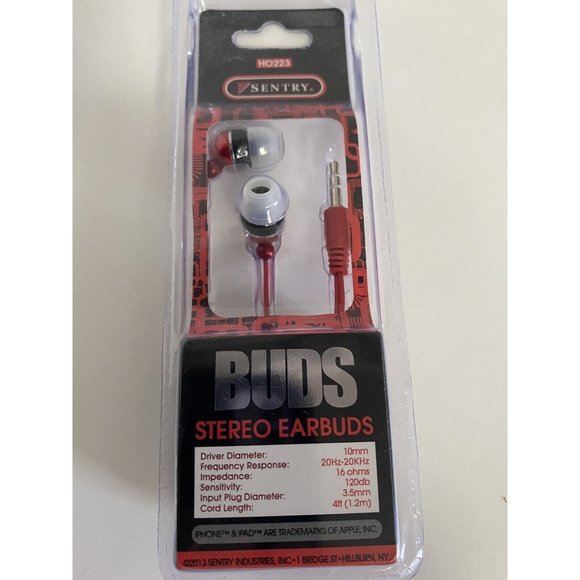 Sentry | Headphones | Sentry Stereo Earbuds Ho223 Wiredinear Red New In ...